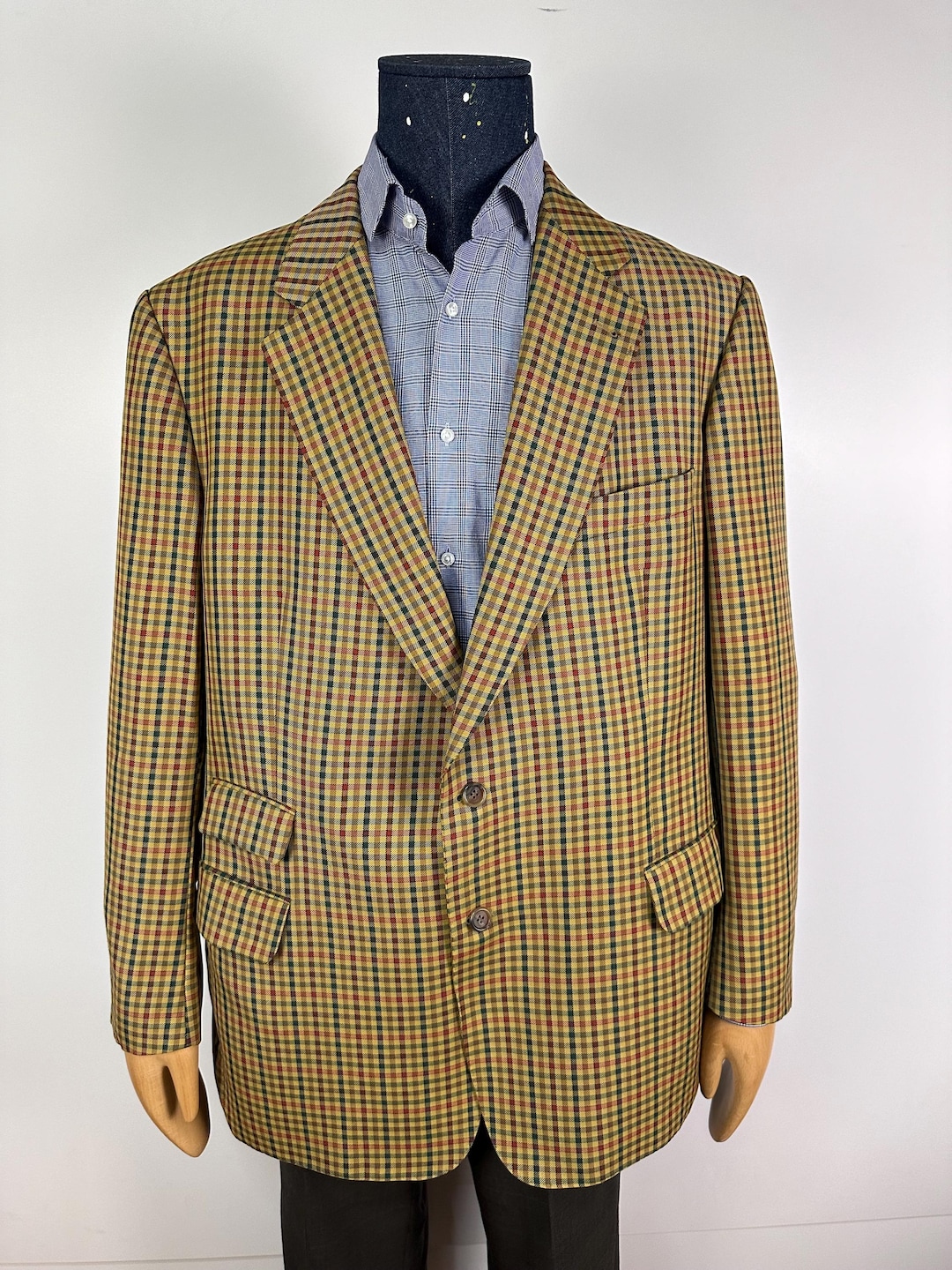 Burberrys Leffers Wool Blazer Plaid Check Blazer Size XL - Etsy