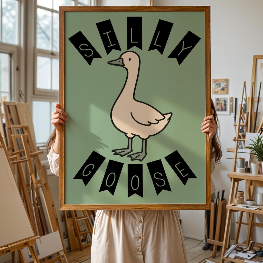 Silly Goose Minimalist Poster - A4,A3,A2,A1,A0 - Etsy