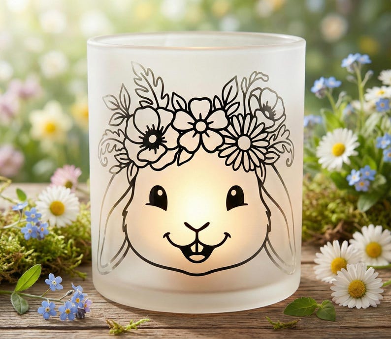 Plotterdatei Hase Lachend SVG | Osterhase Fensterbild | Frühling Deko ...