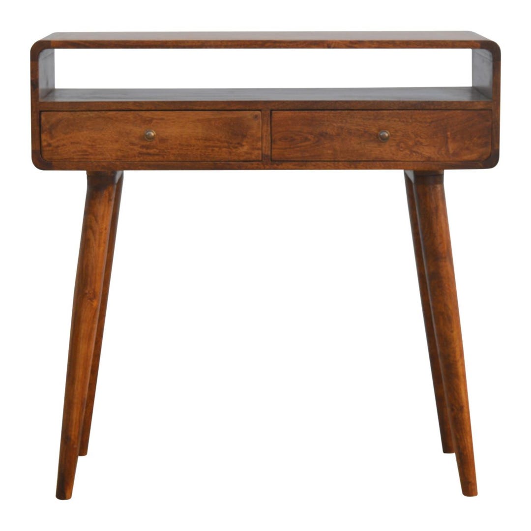 Curved Console Table, Long Standing Table, Midcentury Modern Furniture ...