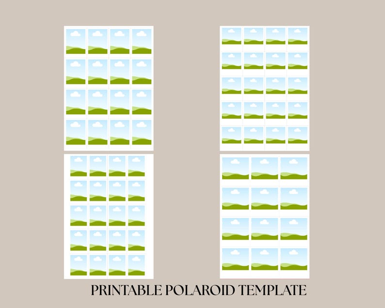 Editable Polaroid Template for Canva | Photo Collage (digital Download ...