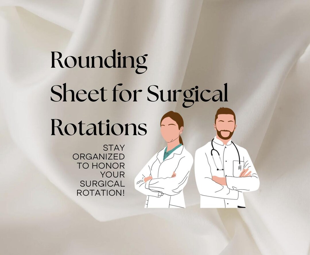 Rounding Sheet for Surgical Rotations - Etsy