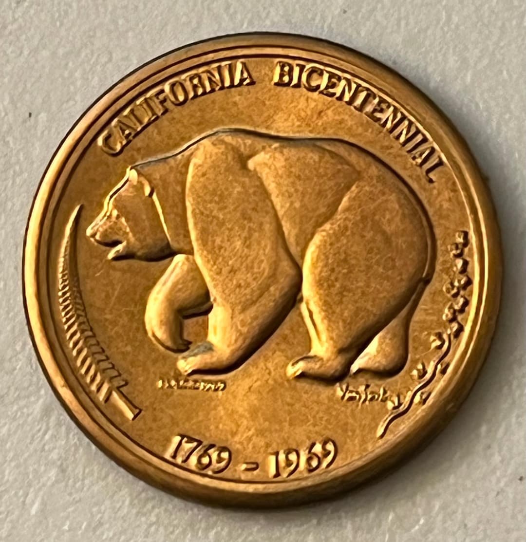 1769-1969 California Bicentennial Bronze Commemorative Medallion (the ...