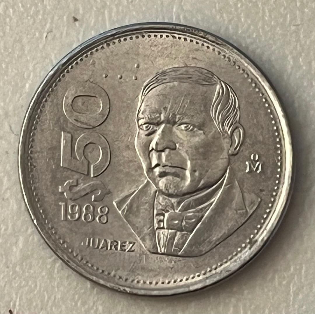 1988 Mexican 50 Pesos Coin - Etsy