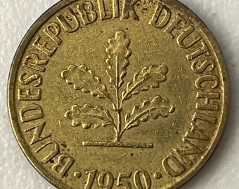 Rare German 10 Pfennig Coins - 1949 Bank Deutsche Lander - KM#103 ...