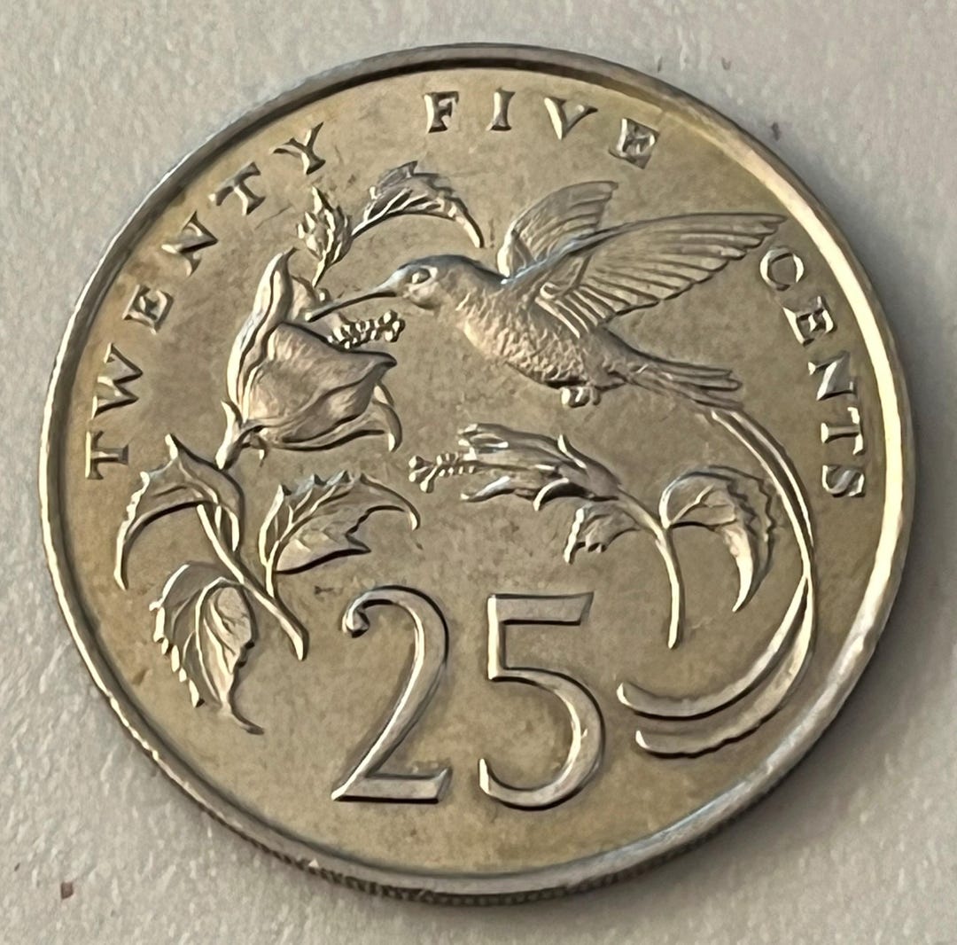 1989 Jamaica 25 Cents Coin - Etsy