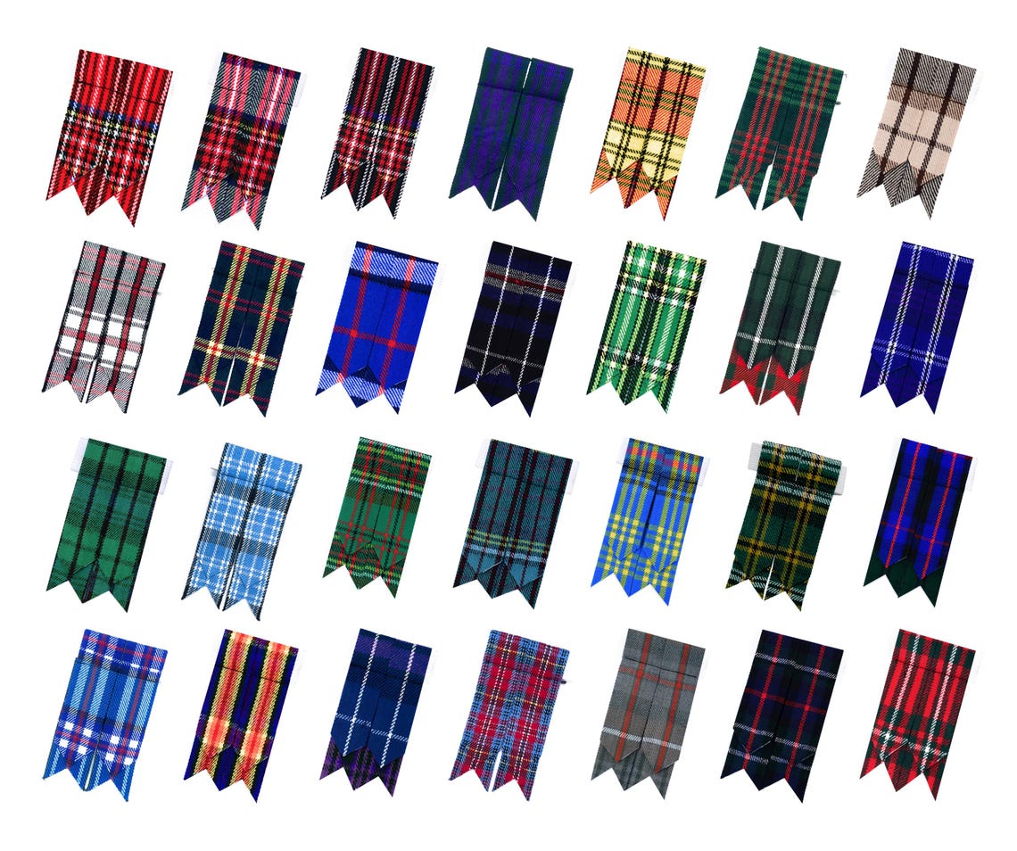 Scottish Kilt Hose Socks Flashes in Various Tartans / Acrylic Wool Tartan Flashers - Etsy