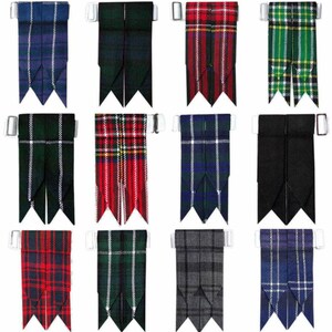 Scottish Kilt Hose Socks Flashes in Various Tartans / Acrylic Wool Tartan Flashers - Etsy