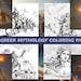 Greek Mythology Coloring Set – 30 Pages, Grayscale & Light Version ...