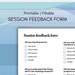 Session Feedback Form | Session Evaluation, Psychology, Therapy ...