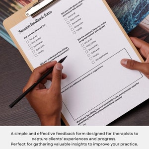 Session Feedback Form | Session Evaluation, Psychology, Therapy ...