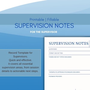 Supervisor's Supervision Notes: A Comprehensive Record for Clinical ...