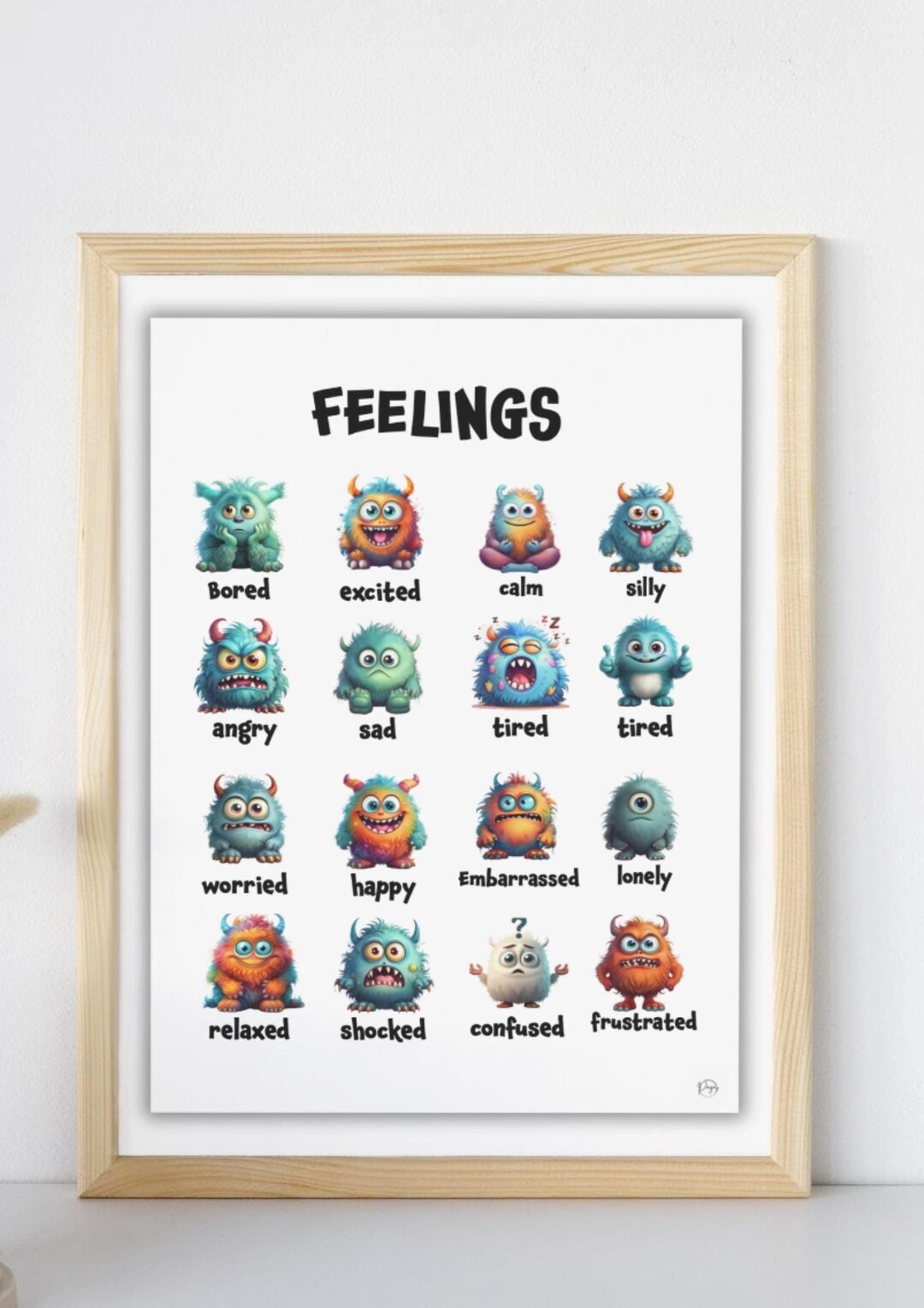 Feelings Poster for Children and Teens With Free Gift | Emotions Poster ...