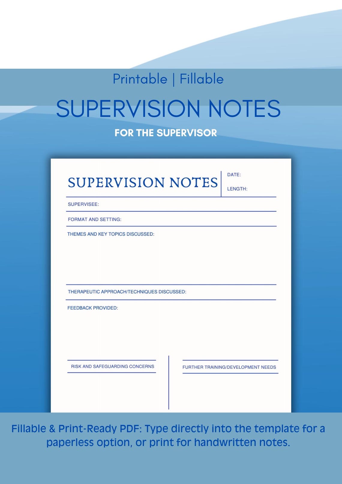 Supervisor's Supervision Notes: A Comprehensive Record for Clinical ...