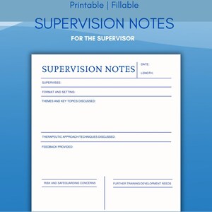 Supervisor's Supervision Notes: A Comprehensive Record for Clinical ...