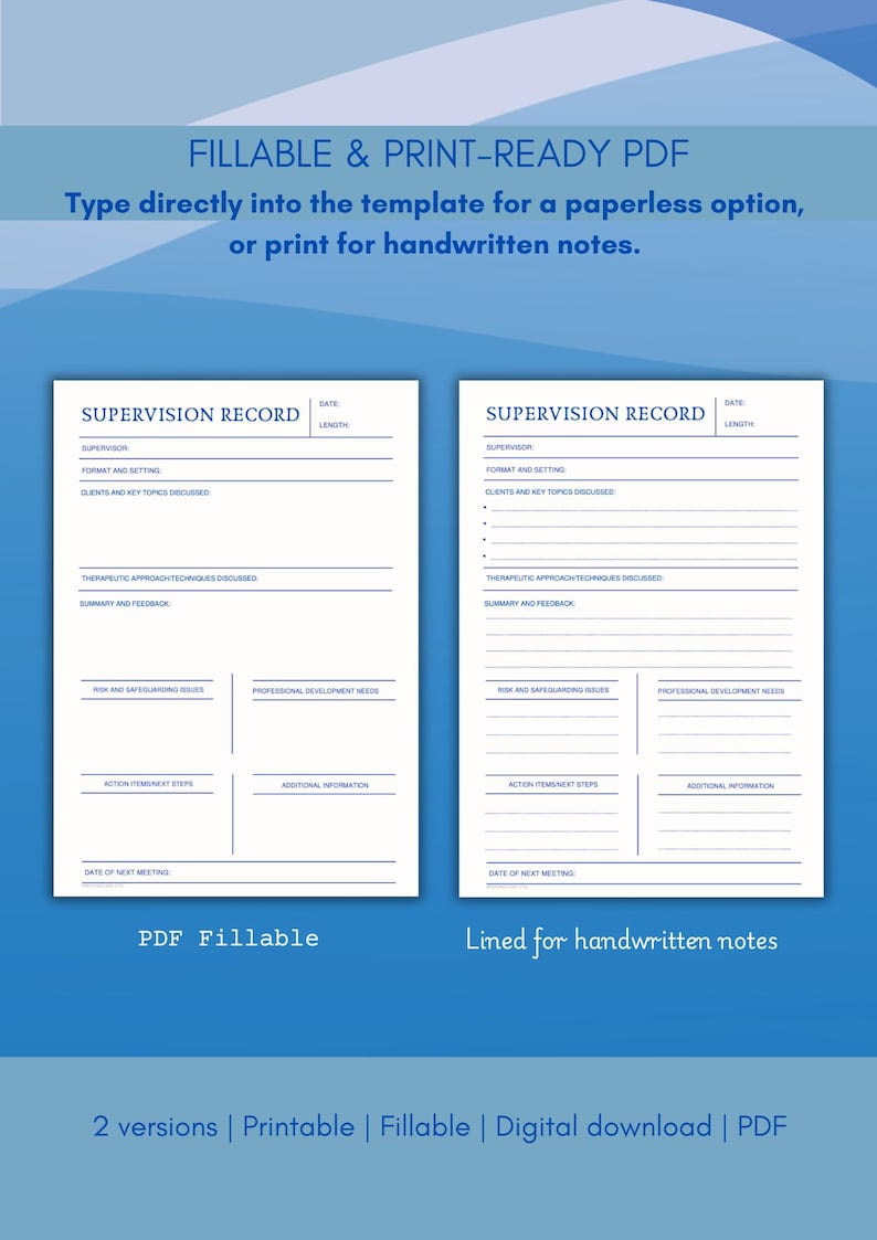 Clinical Supervision Form: Simple, Streamlined, Capturing the Essential ...