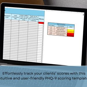 PHQ-9 Scoring Tool: Automated Excel Template for Therapists - Etsy