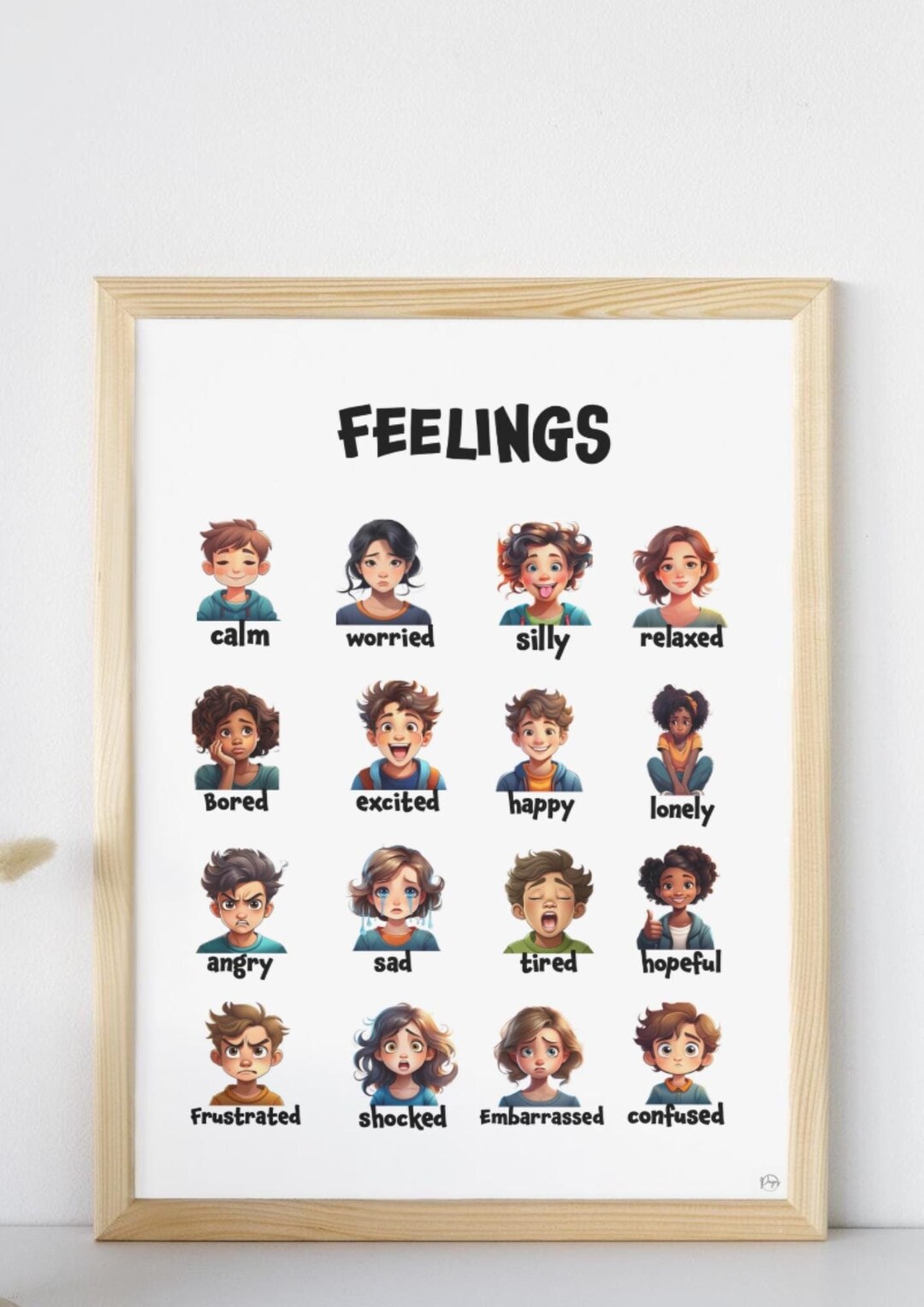 Feelings Poster for Children and Teens With Free Gift | Emotions Poster ...