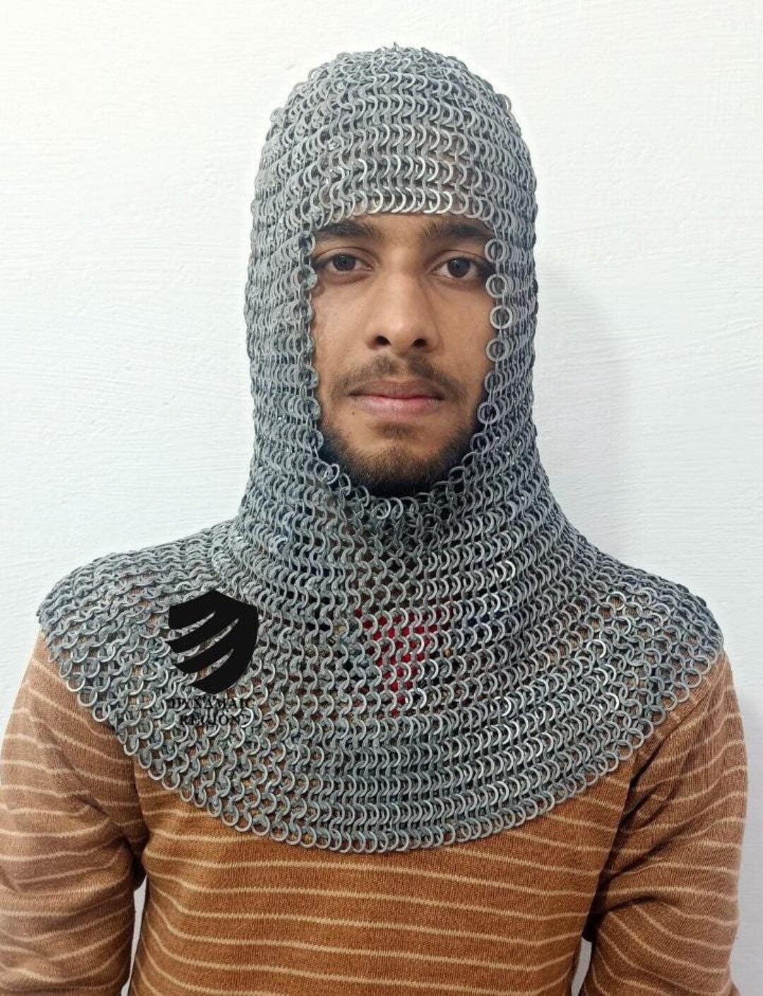 Flat Ring Riveted Chain Mail Coif: 18 Gauge Mild Steel Hood - Etsy