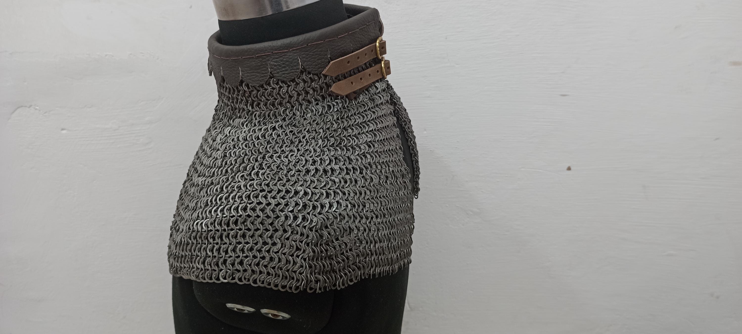 6mm Riveted Chainmail Collar: Medieval Gorget, LARP Costume - Etsy
