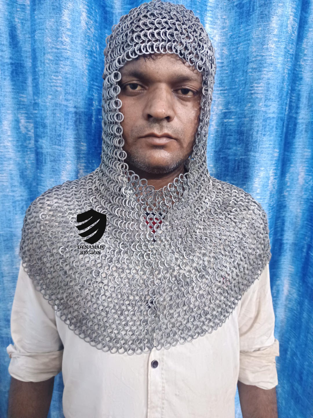 Medieval Chainmail Coif: Mild Steel Flat Ring Hood, Larp Armor - Etsy