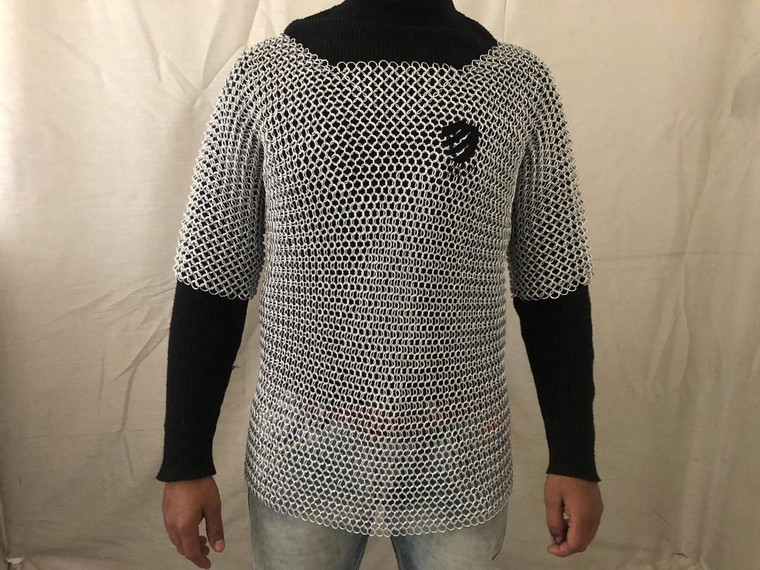 Anodized Aluminum Chainmail Shirt: Medieval Half Sleeve Larp Armor - Etsy