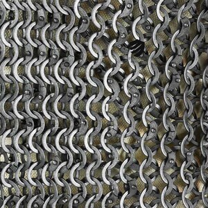 Medieval 9 Mm Chainmail Shirt Steel Flat Ring Riveted With Washer, Half ...