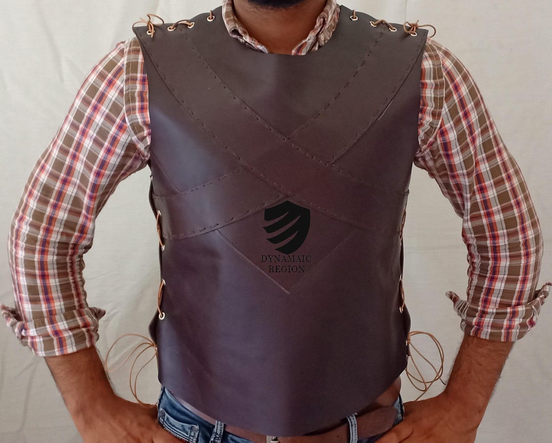 Medieval Brown Heavy Leather Chest Armor, Viking SCA Renaissance Larp ...