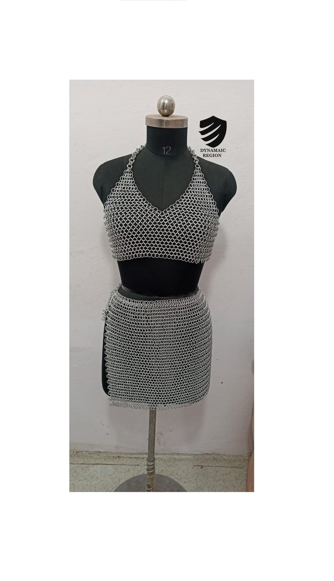 Women Chainmail Bra and Skirt, 10 Mm Aluminium Butted Chainmail Top ...