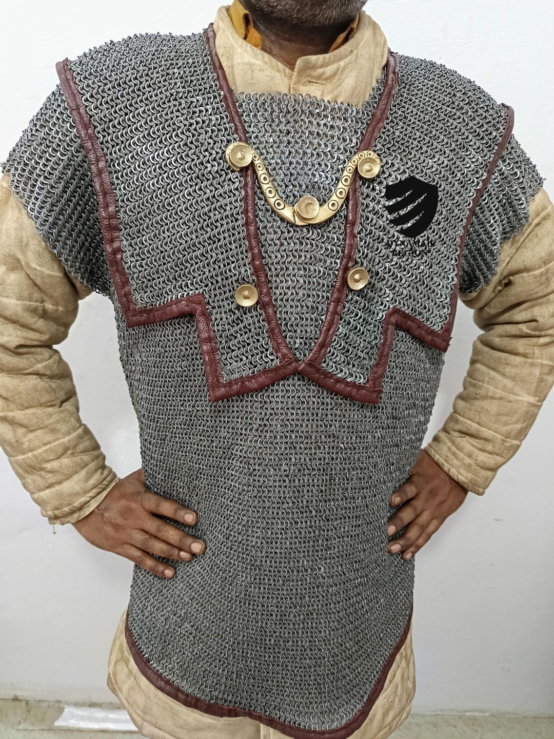 Roman Hamata Armor, 6 Mm 18 Gauge, Flat Rings Riveted, Washer, Chain ...