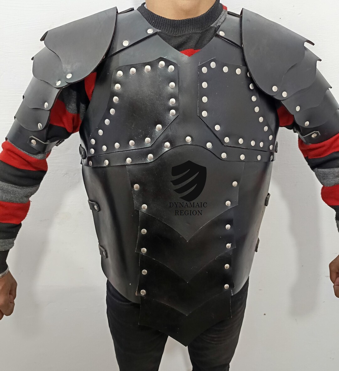 Medieval Black Heavy Leather Chest Armor, Viking SCA Renaissance Larp ...