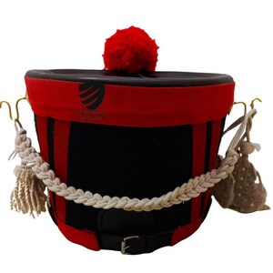 Napoleonic Shako Helmet: French Officer, Red Pom Pom, Brass Plate ...