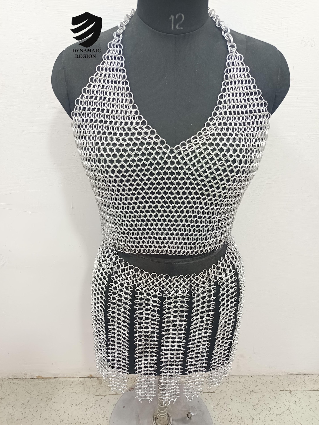 10 Mm Chainmail Top and Skirt, Women Aluminium Butted Chainmail Top ...