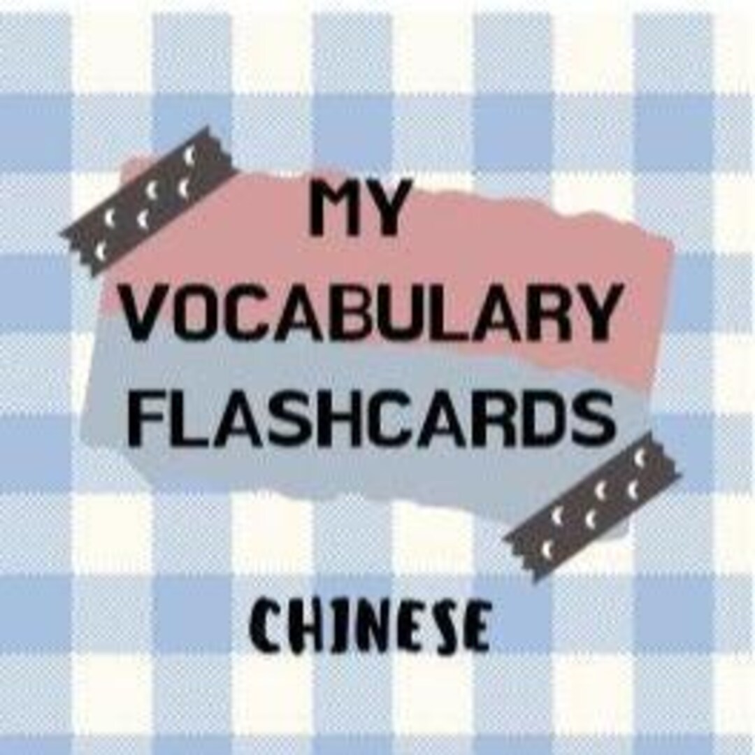 My Vocabulary Flashcards Chinese With Pinyin Printable - Etsy