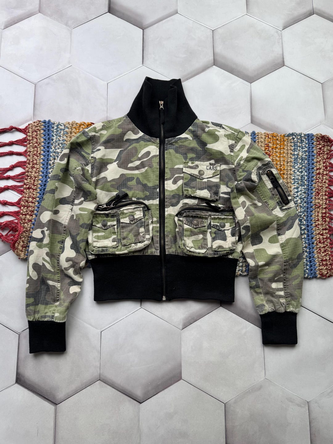 Vintage Cropped Cargo Jacket Women’s Size M - Etsy