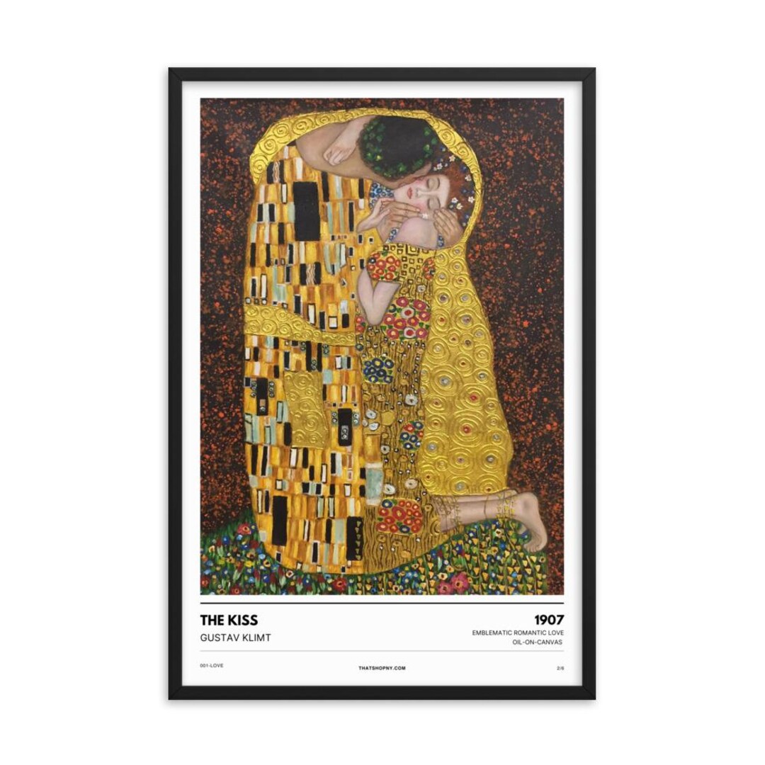 The Kiss Framed Wall Art - Etsy