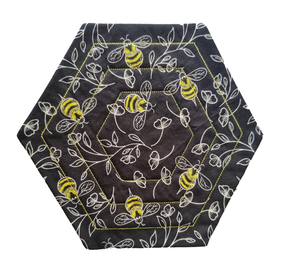 Large Hexagon-shaped Coasters, Set of 4 - Etsy