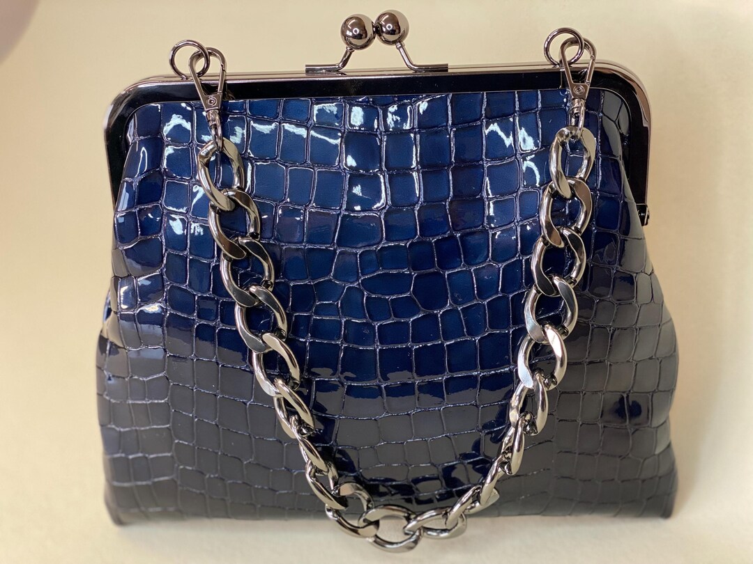 Evening Bag, Clutch, Kiss Lock Frame Handbag - Etsy