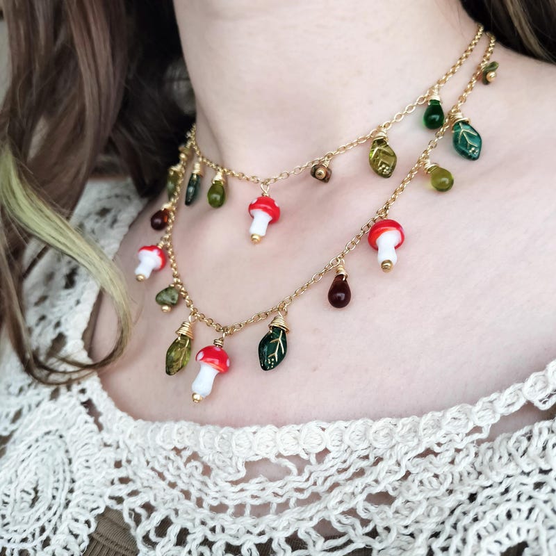 Forest Necklace Glass - Etsy UK