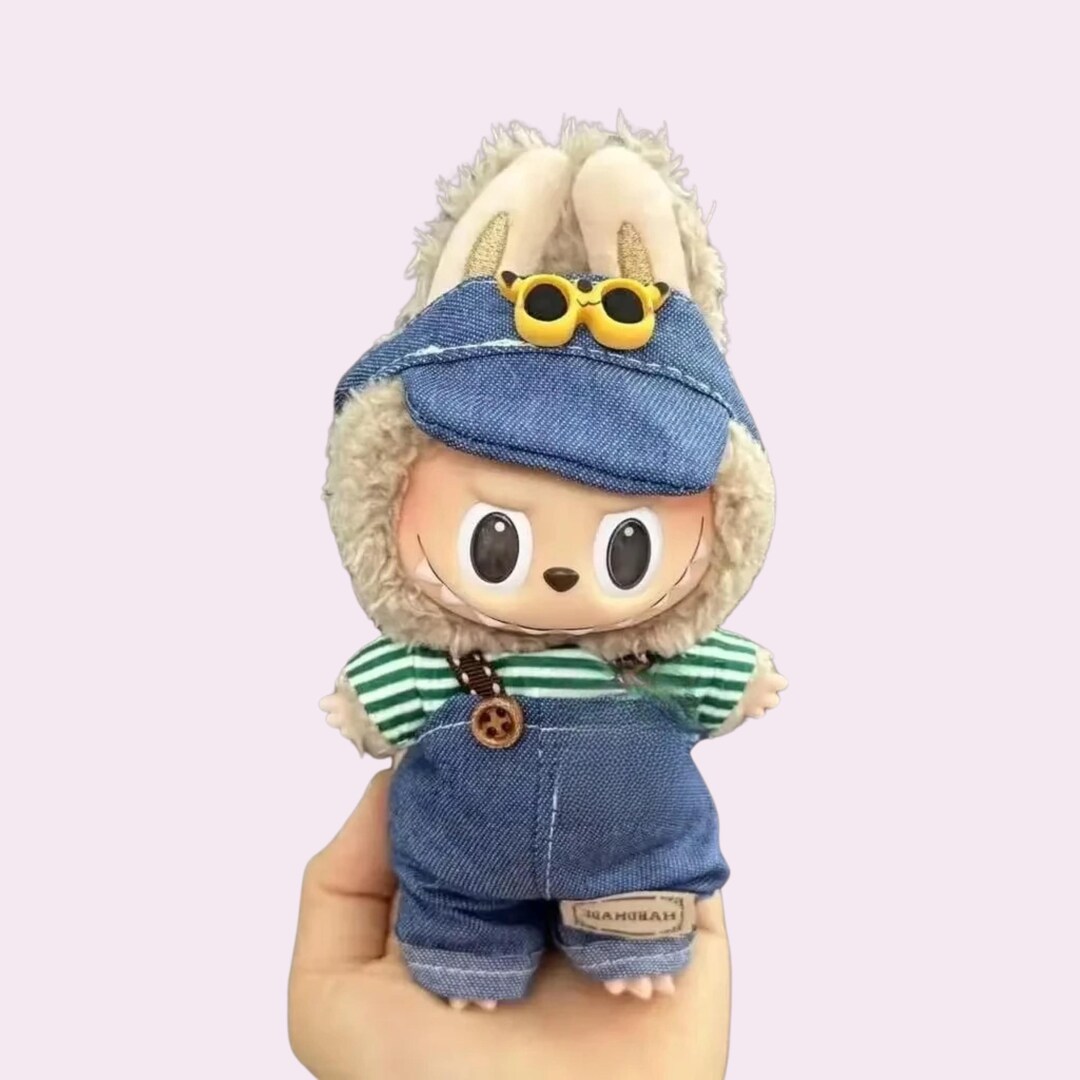 Labubu Clothes Denim Outfit Set Retro Clothing for 15-17cm Labubu Have ...