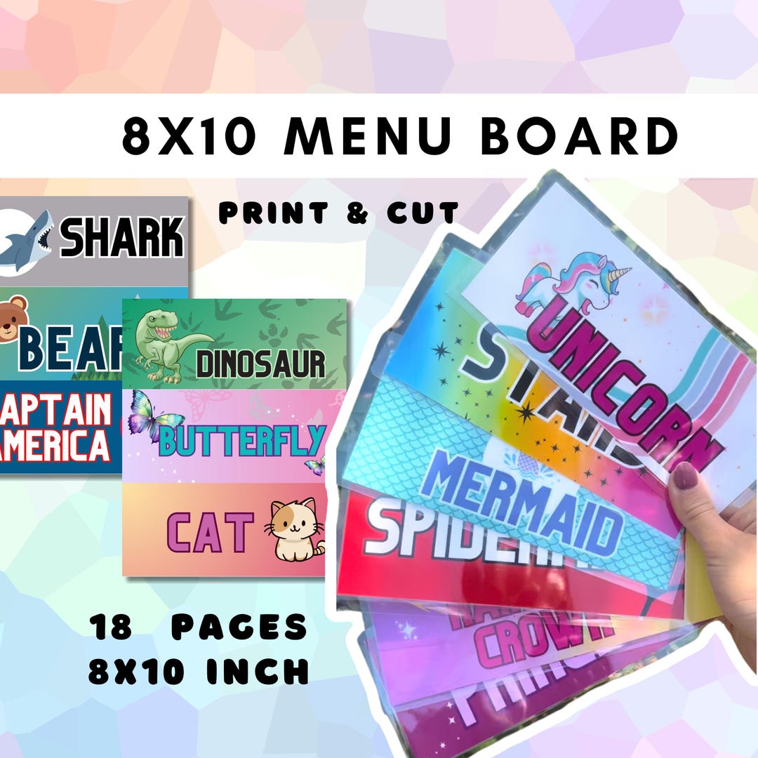 Printable Face Painting Menu Board Word Board Sign for Face Painters ...