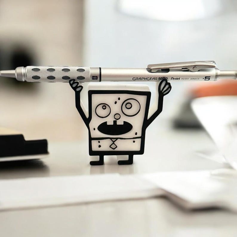 Doodlebob 3D Printed Pencil Holder Funny Desk Organizer Gift Spongebob ...