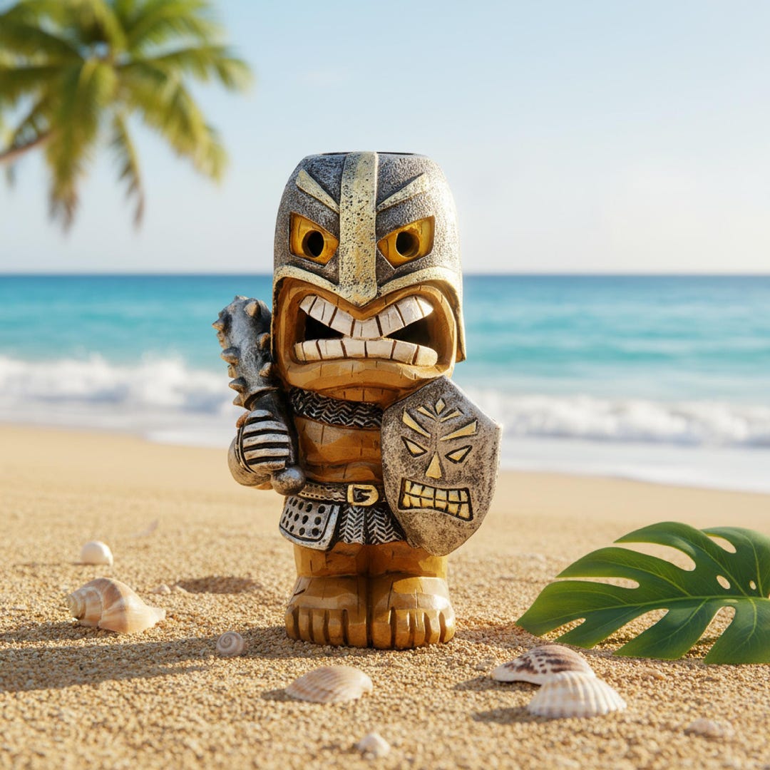 Tiki Garden Statue: Solar Eyes Glowing Outdoor Decor for Yard, Patio ...