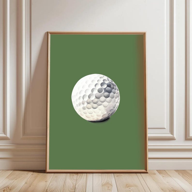 Watercolor Golf Ball Print: Vintage Country Club Wall Art - Etsy