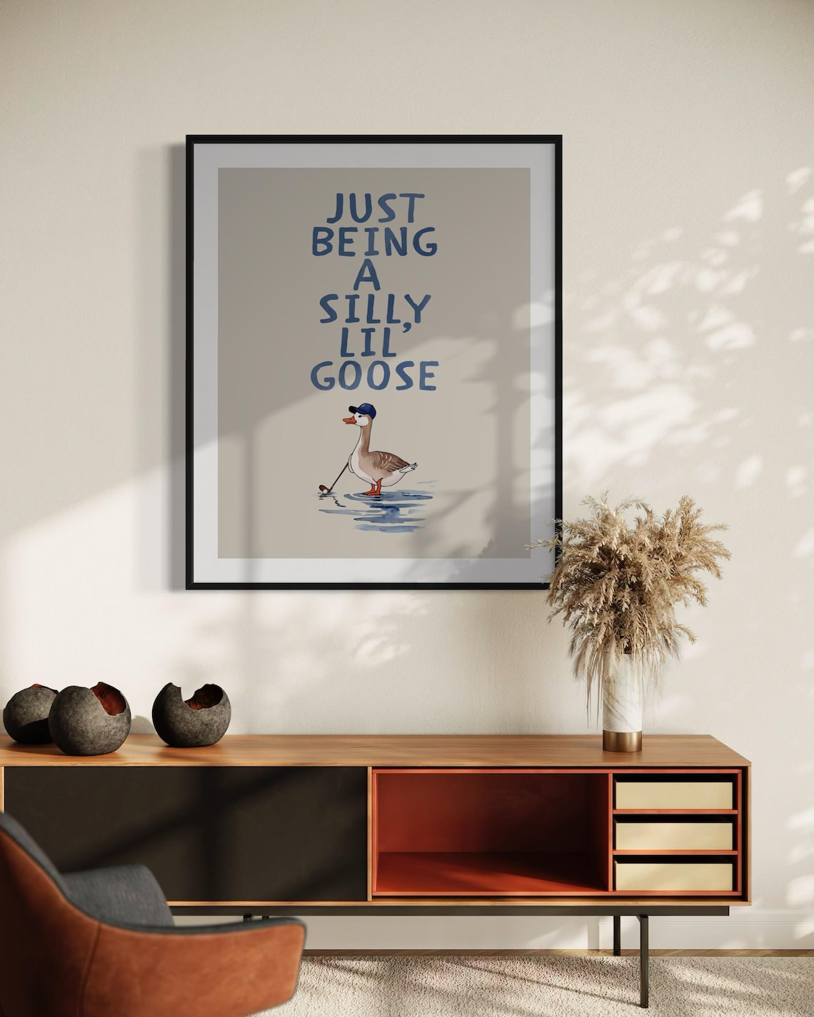 Silly Goose Golf Wall Art, Cute Goose Golf Poster, Golf Wall Art, Golf ...