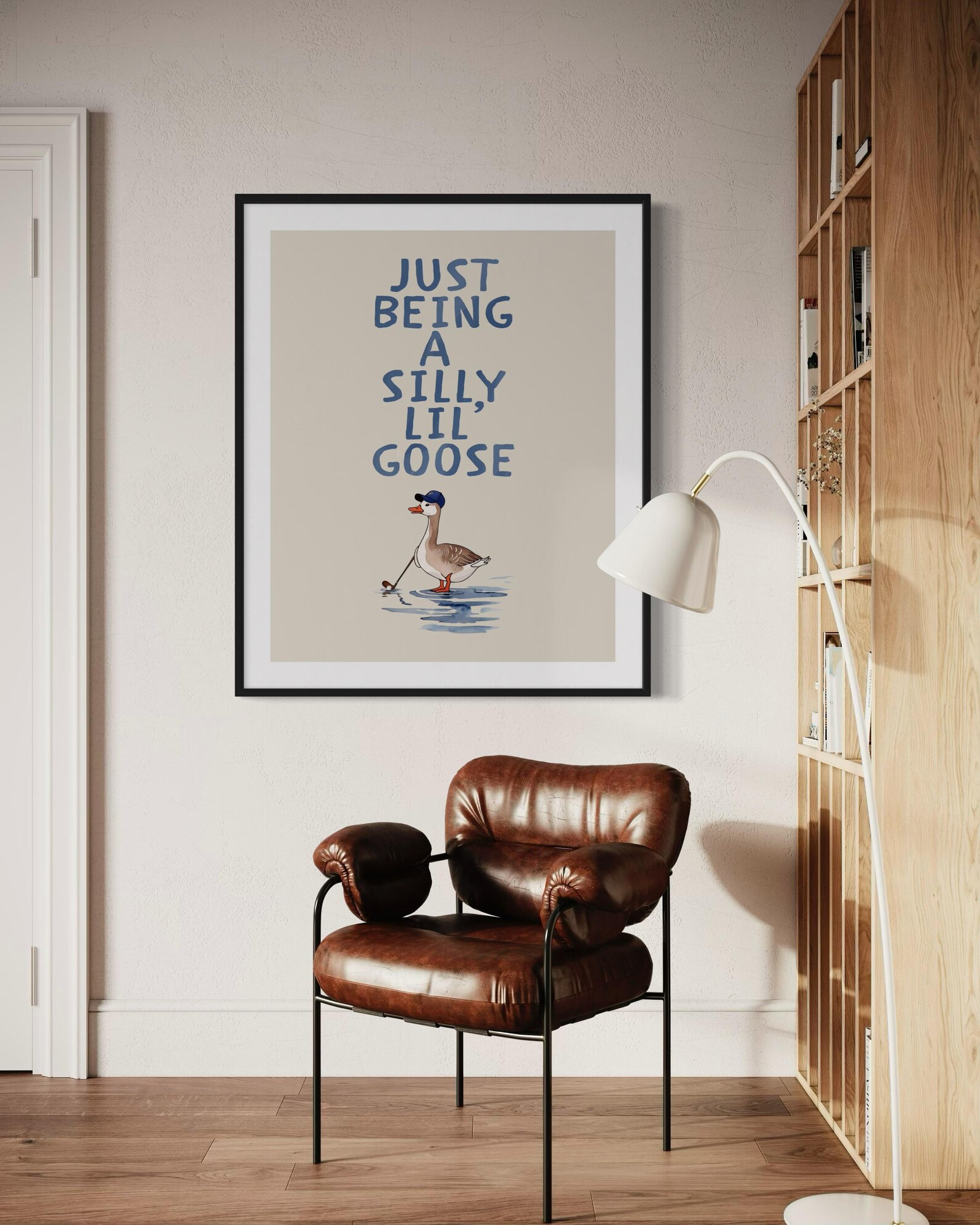 Silly Goose Golf Wall Art, Cute Goose Golf Poster, Golf Wall Art, Golf ...