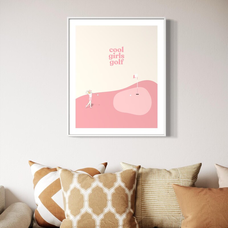 Pink Golf Posters - Etsy