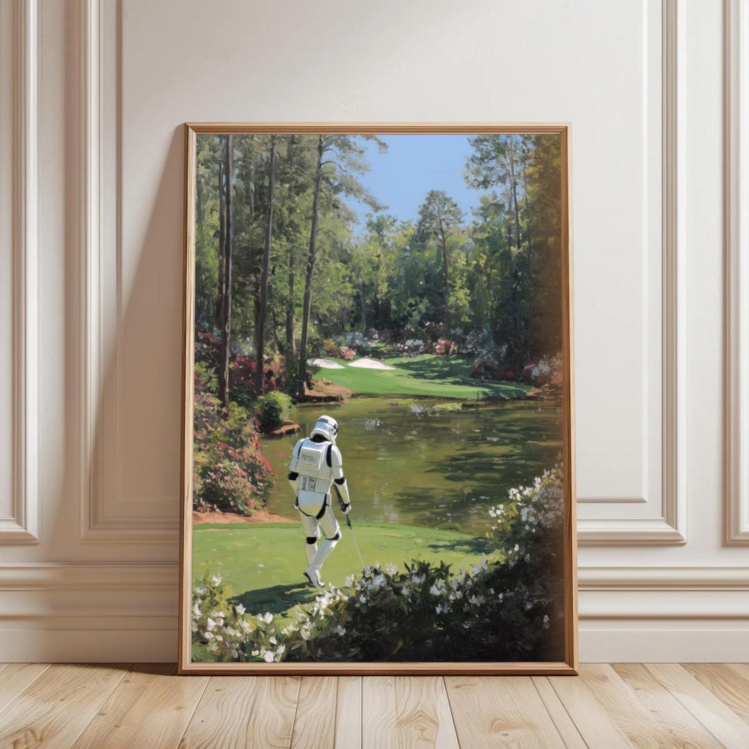 Stormtrooper Golf Poster – Funny Golf Wall Art – Western Cowboy Golf ...