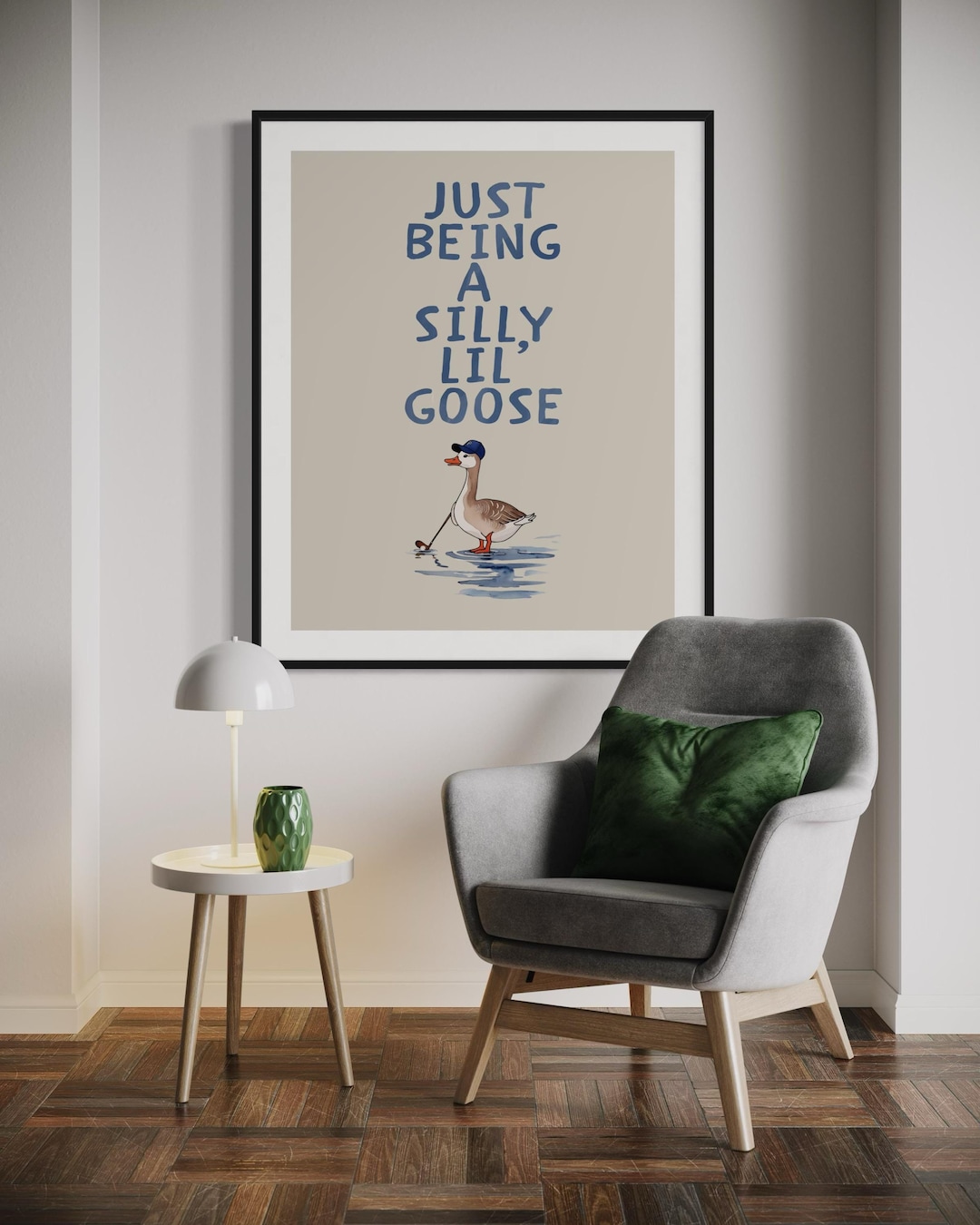 Silly Goose Golf Wall Art, Cute Goose Golf Poster, Golf Wall Art, Golf ...