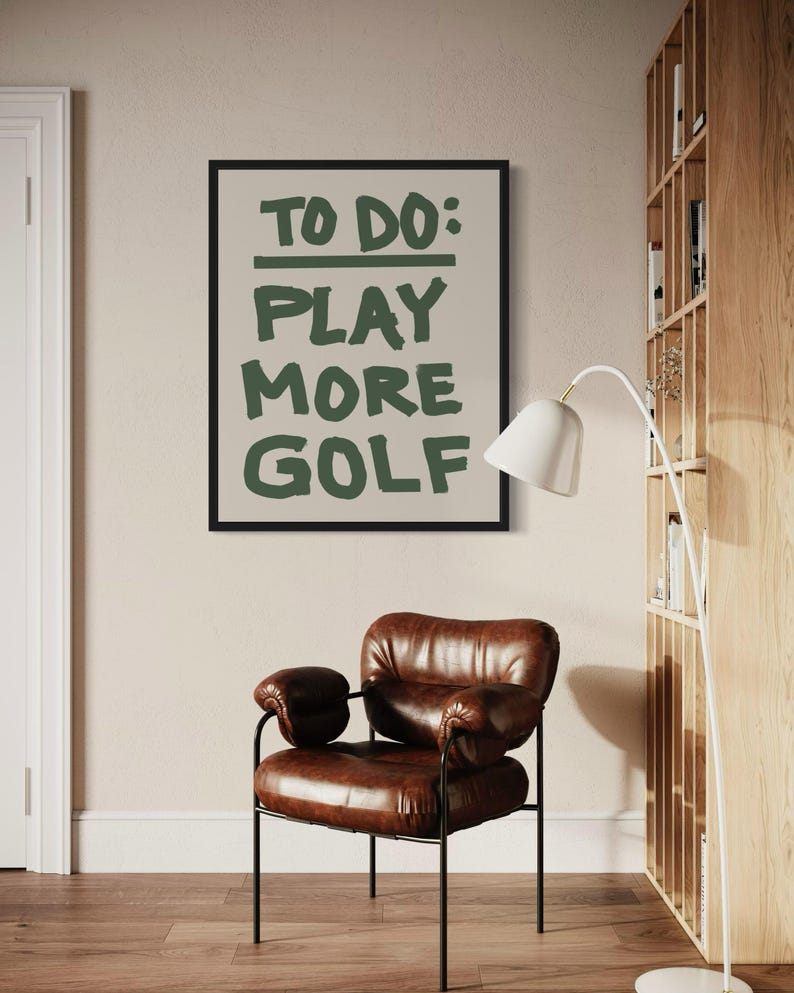 Retro Golf Print, Printable Cute Golf Wall Art, Golf Aesthetic Print ...